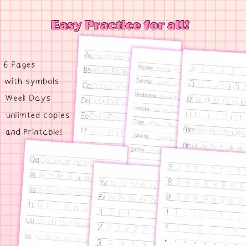 Hand Written Font Practice Cozy Fonts Digital Note Taking Cute ...