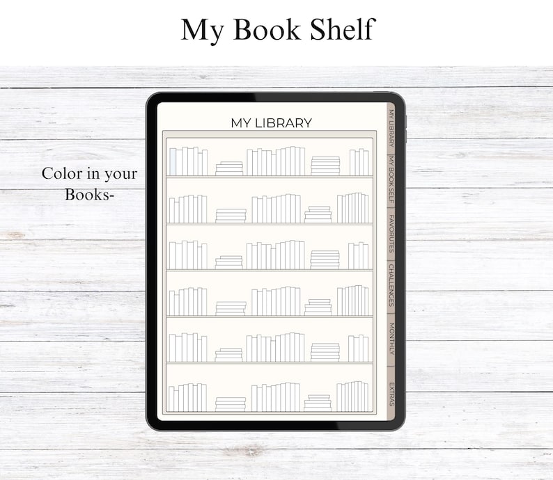 Digital Reading Journal, Booklog, Book Journal, Reading Planner ...