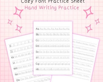 Hand Written Font Practice Cozy Fonts Digital Note Taking Cute ...