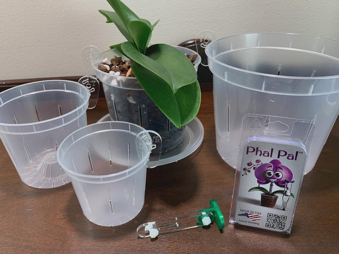 Phal Pal™ Orchid Support for Slotted Pots – Adjustable Plant Brace ...