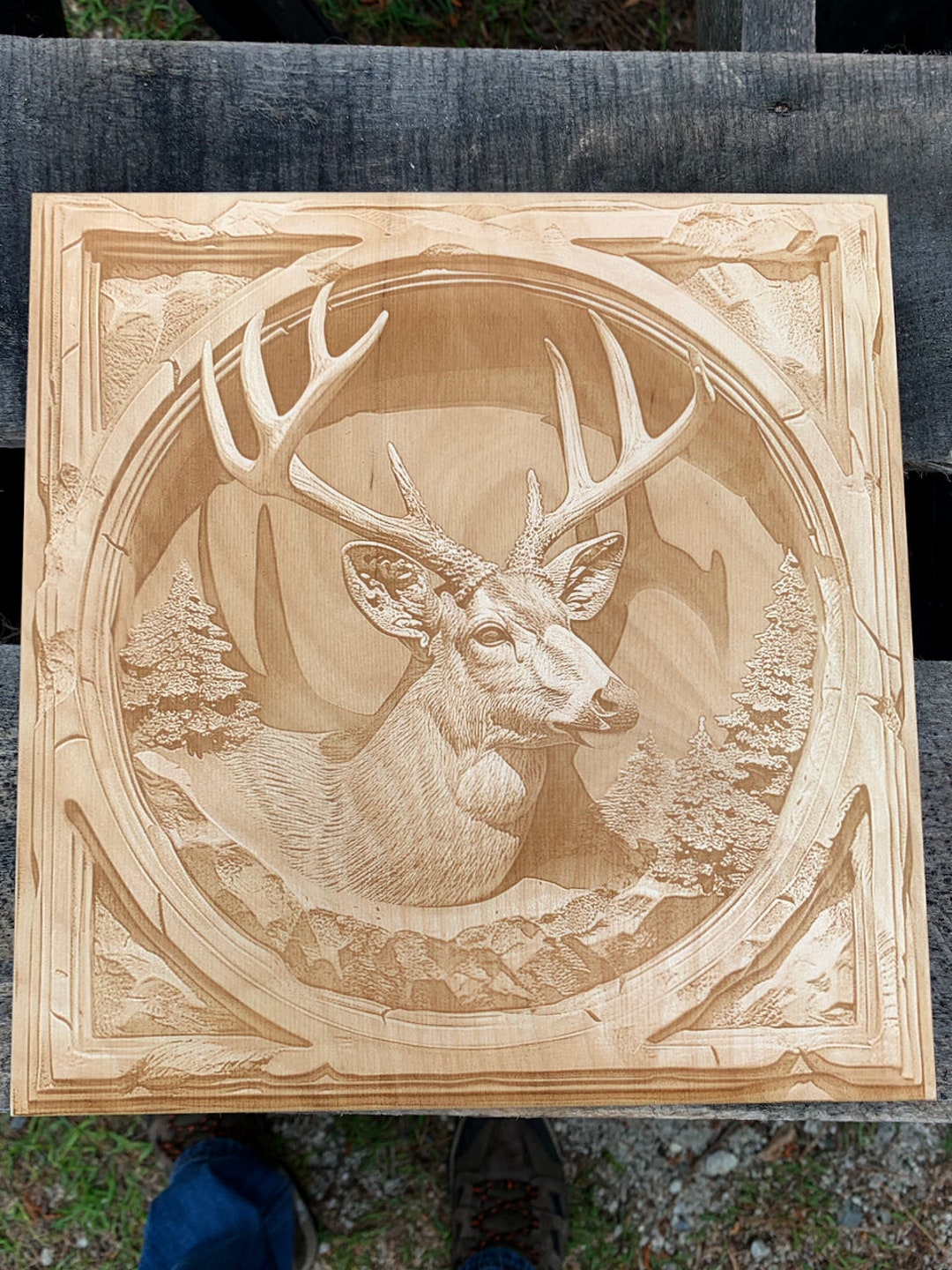 3d Illusion | Laser Engraving File | Wall Hanging | Deer | Hunting ...