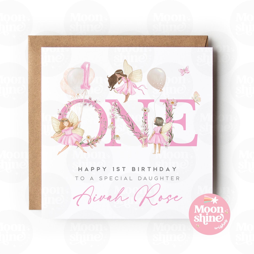 Magical Personalised Fairy 1st Birthday Card, Any Age Flower Fairy Card ...