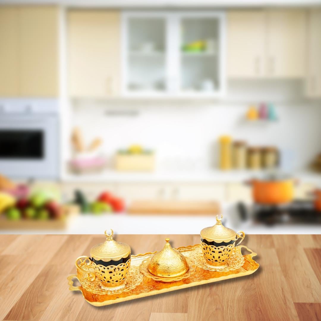 Turkish Gold Coffee Set Gift - Coffee Cup - Custom Day Gifts ...