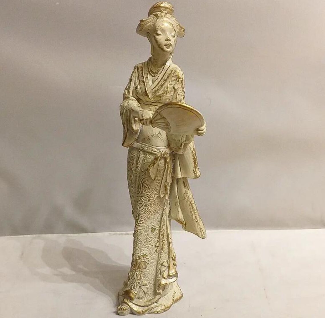 Japanese Geisha Sculpture | Antique Asian Lady Figurine ...