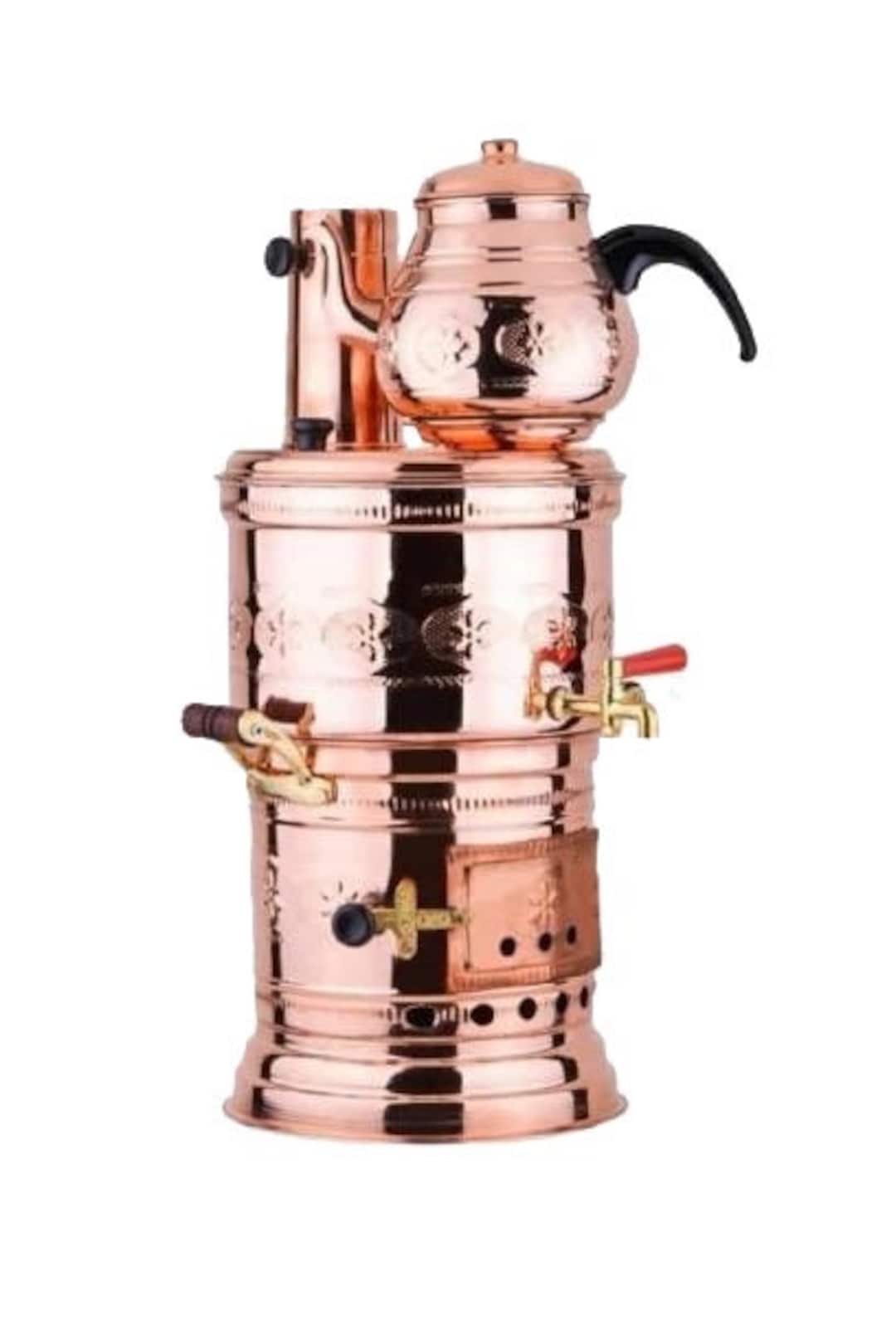 Copper Samovar, Charcoal Handmade Samovar, Camping Teapot, Yachting Tea ...