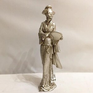 Japanese Geisha Sculpture | Antique Asian Lady Figurine ...