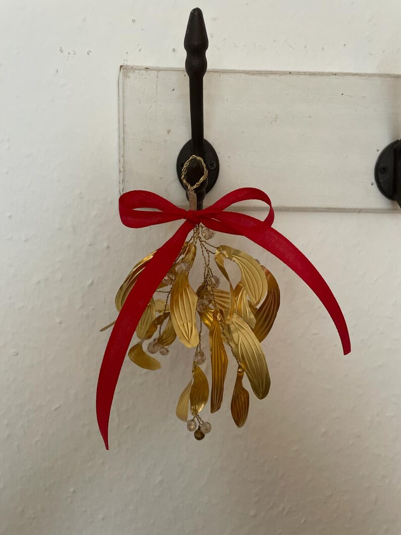 Mistletoe Branch Christmas Decoration Made of Metal Foil - Etsy
