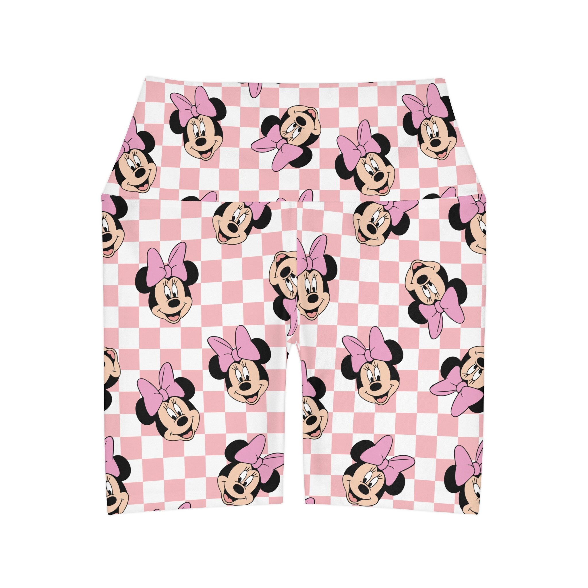 Minnie Mouse Bike Shorts, Minnie Mouse Checkered Shorts, Disney Shorts ...