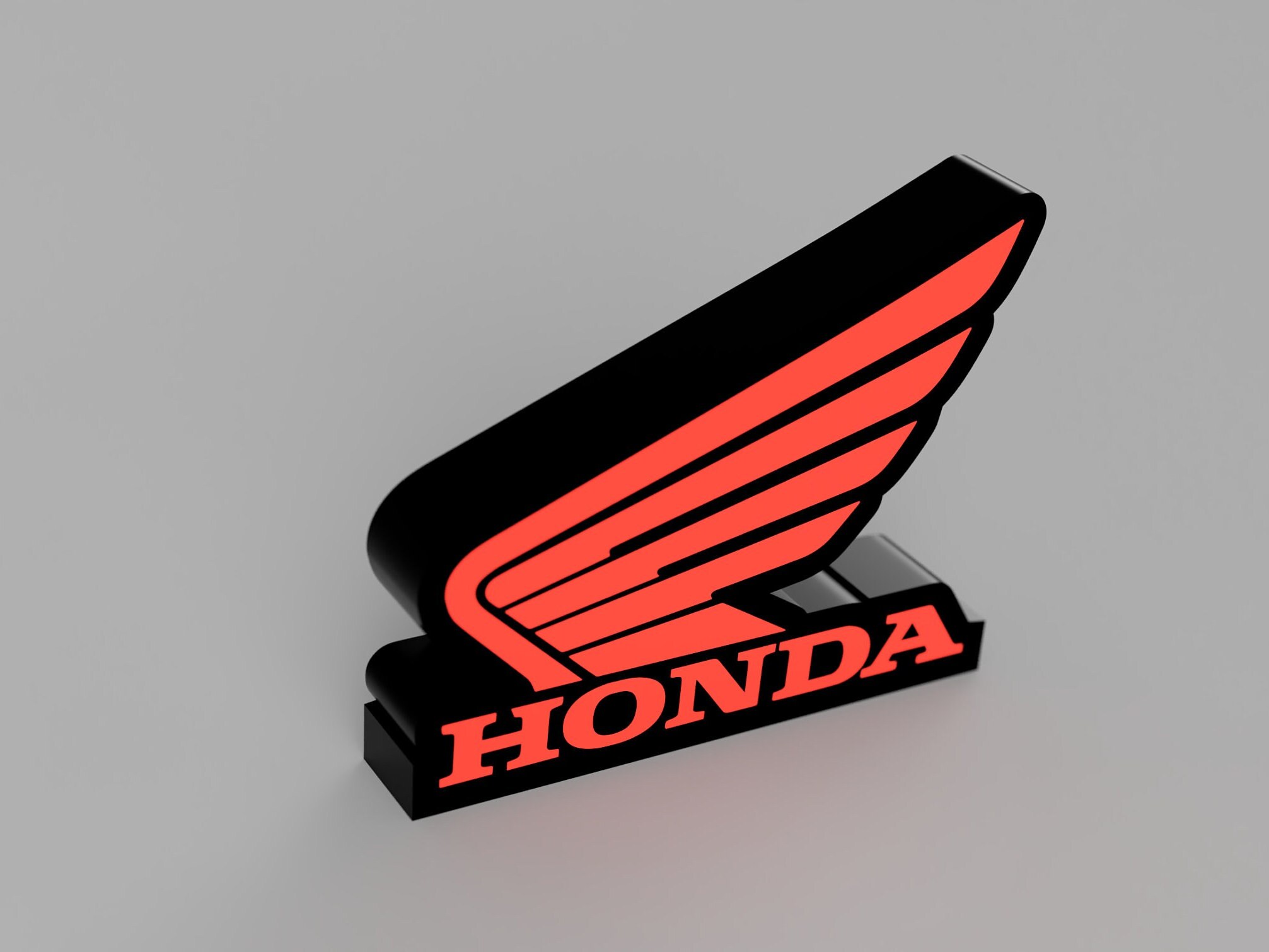 Honda Logo LED Lamp Motorcycle Lovers HRC Decor Father's Day Gifts ...