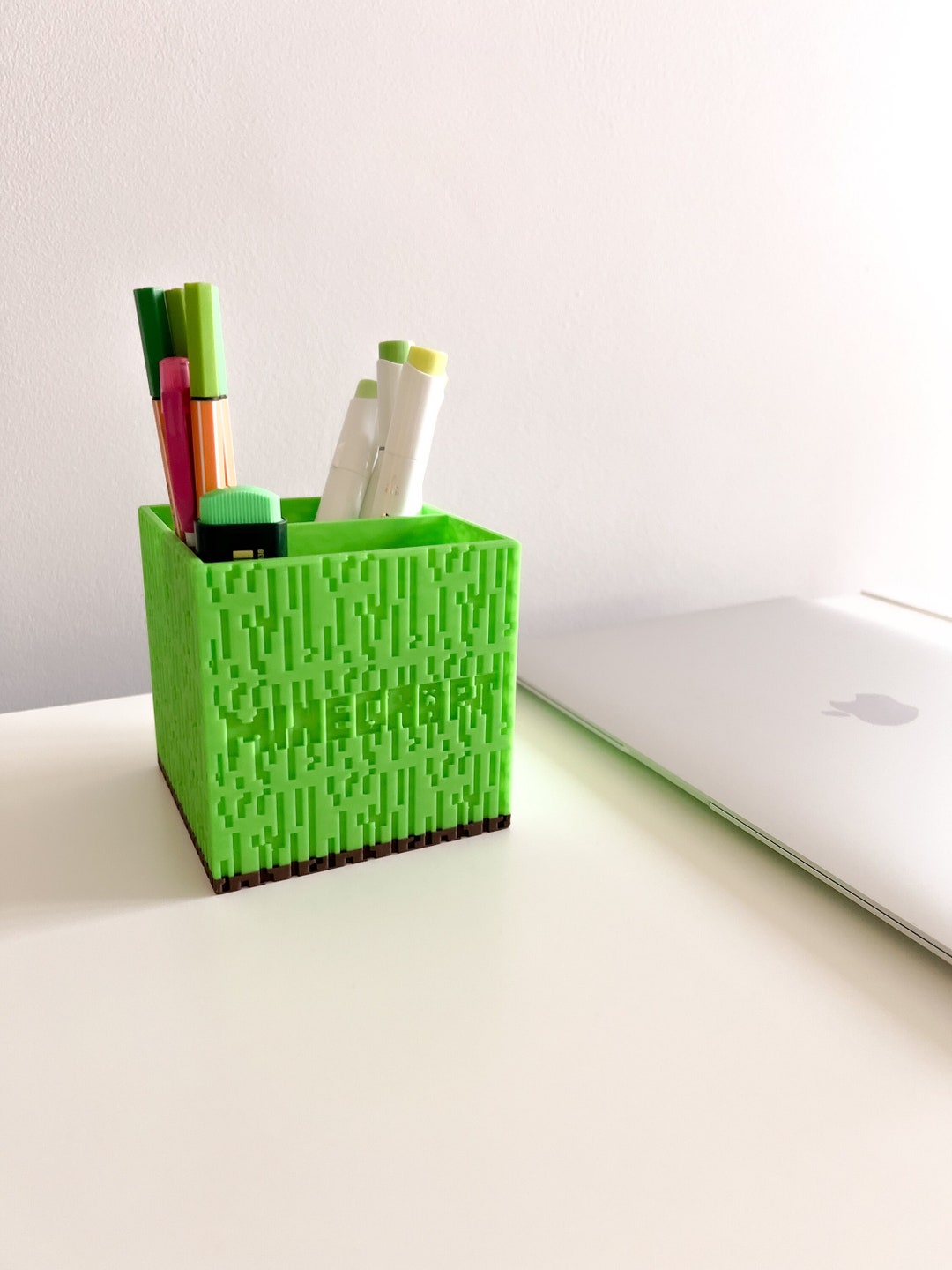 Minecraft Inspired Desk Organizer Pencil Holder Cup Geming Decor - Etsy