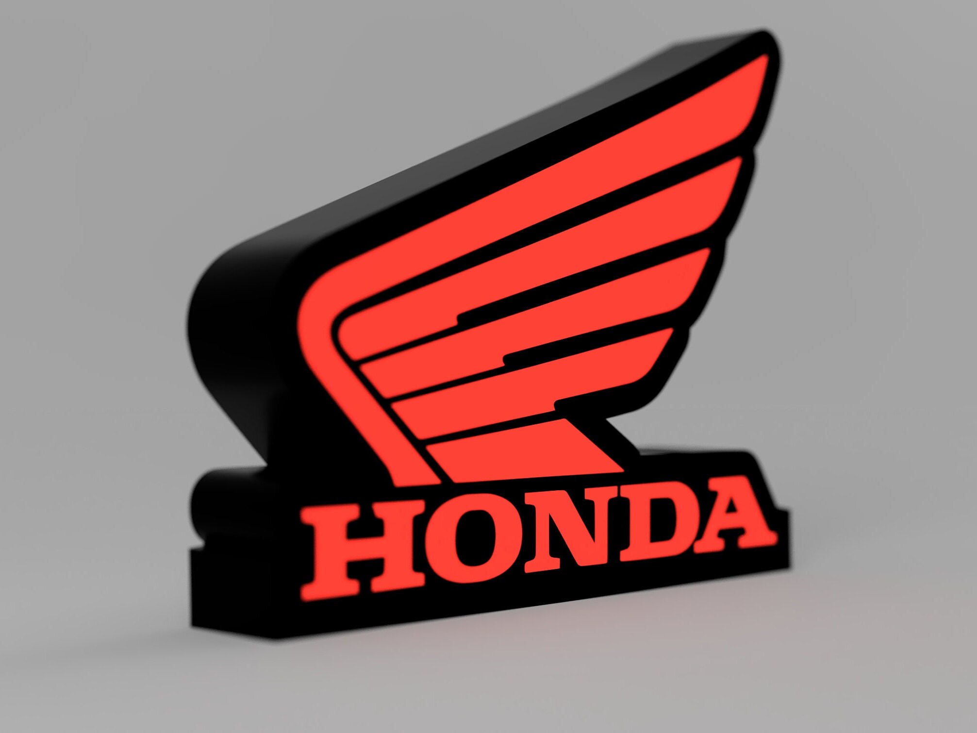 Honda Logo LED Lamp Motorcycle Lovers HRC Decor Father's Day Gifts ...