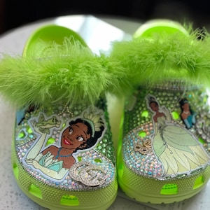 Custom Princess and the Frog Crocs - Etsy