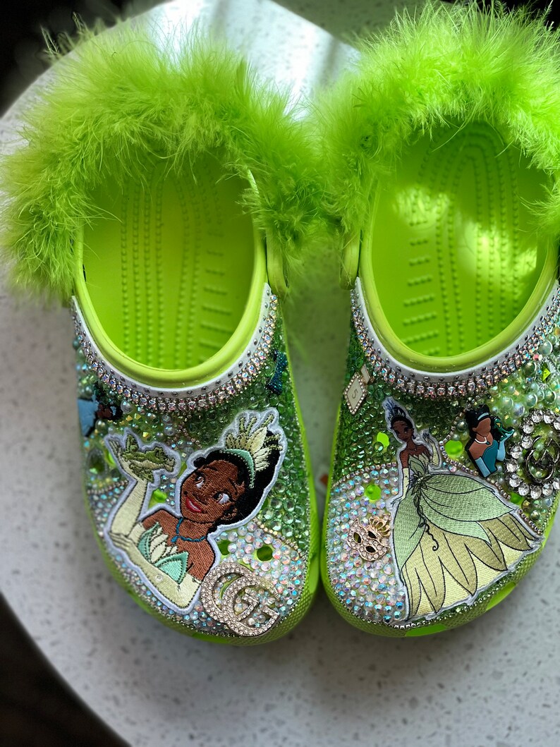 Custom Princess and the Frog Crocs - Etsy