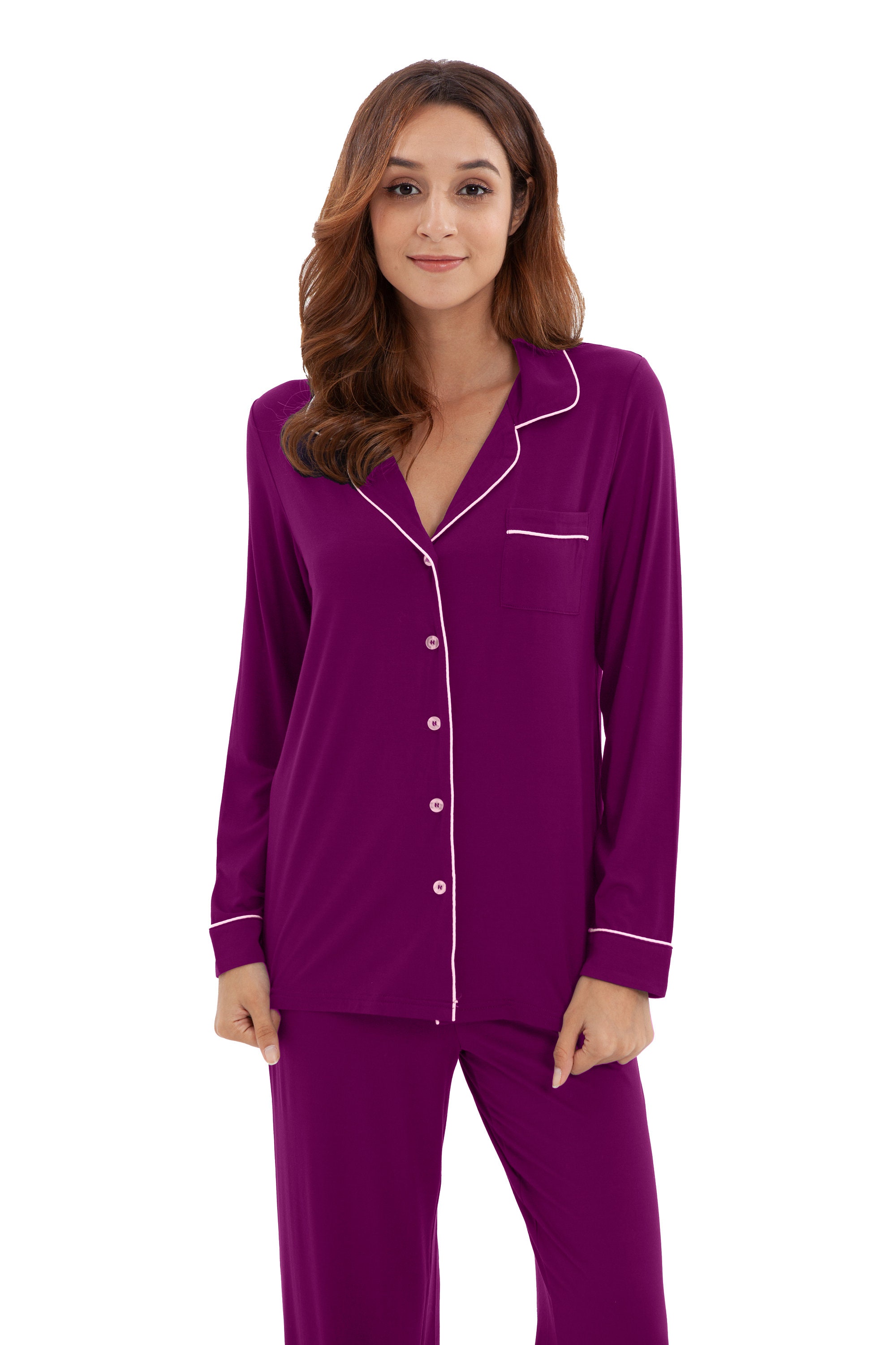 Women's Long Sleeve Bamboo Pajamas Set - Etsy