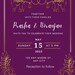 Indian Wedding Invitation Card Gold and Purple Floral Wedding - Etsy