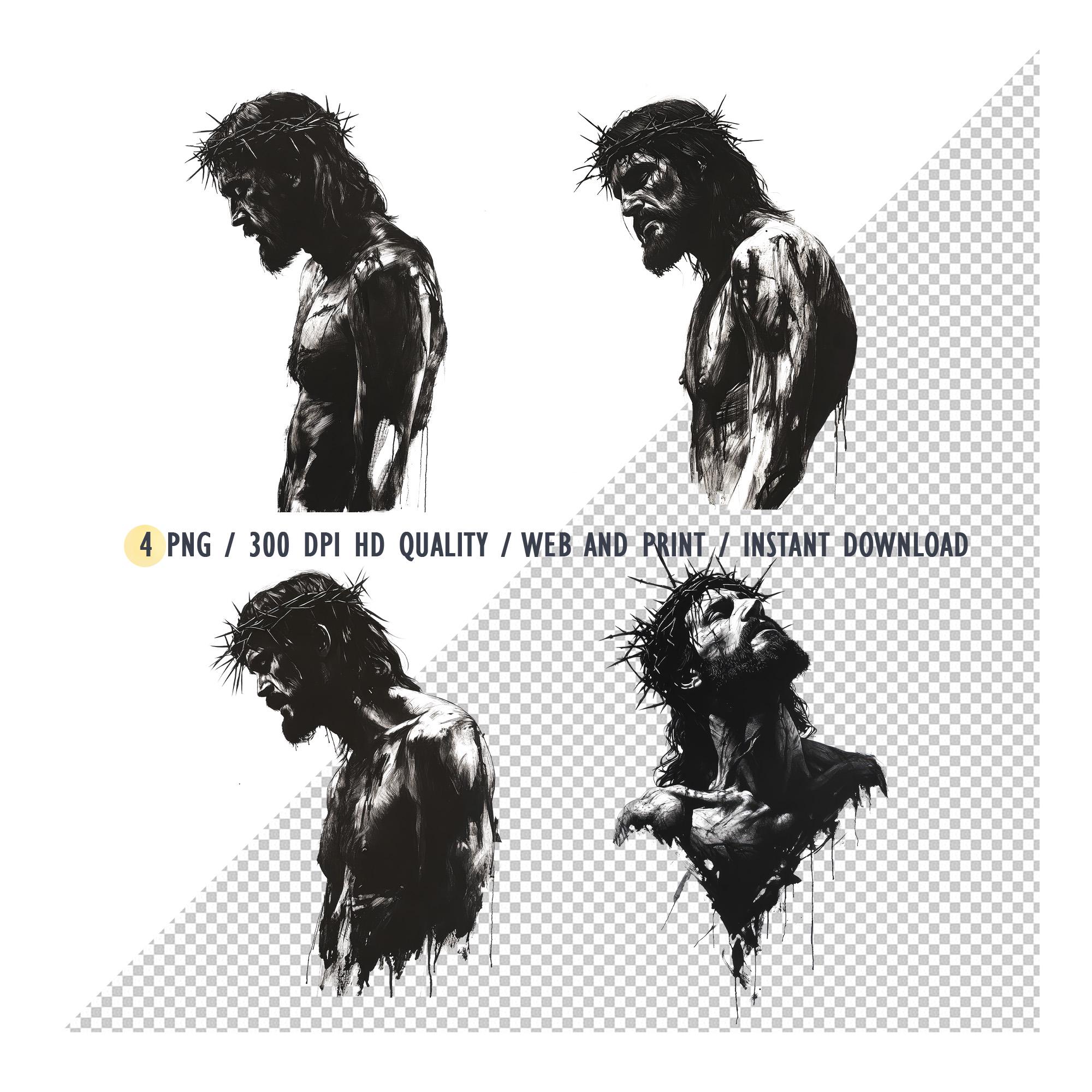 Drawing of Jesus Waist Up, Shredded Muscles, Dymanic Position, With ...