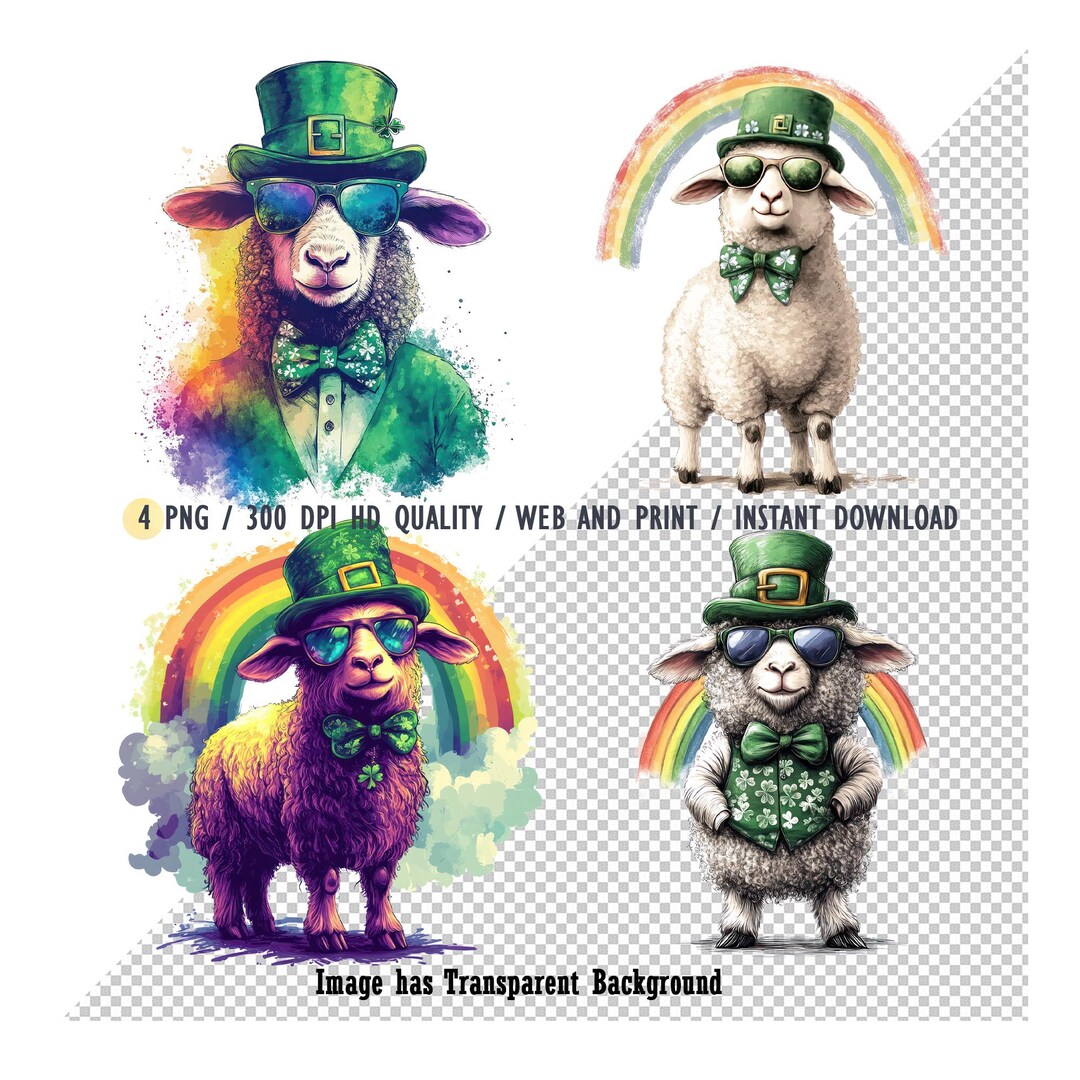 Lucky Galway Sheep Watercolor PNG, Sheep St Patricks Day,shirt Design ...