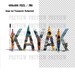 Kayak & Gear Shaped Letters PNG, Gift for Kayaker Paddler, Kayak ...