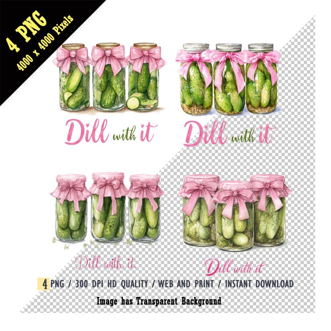 Coquette Dill With It PNG, Funny, Pink Coquette Bows, Trendy, Soft Girl ...