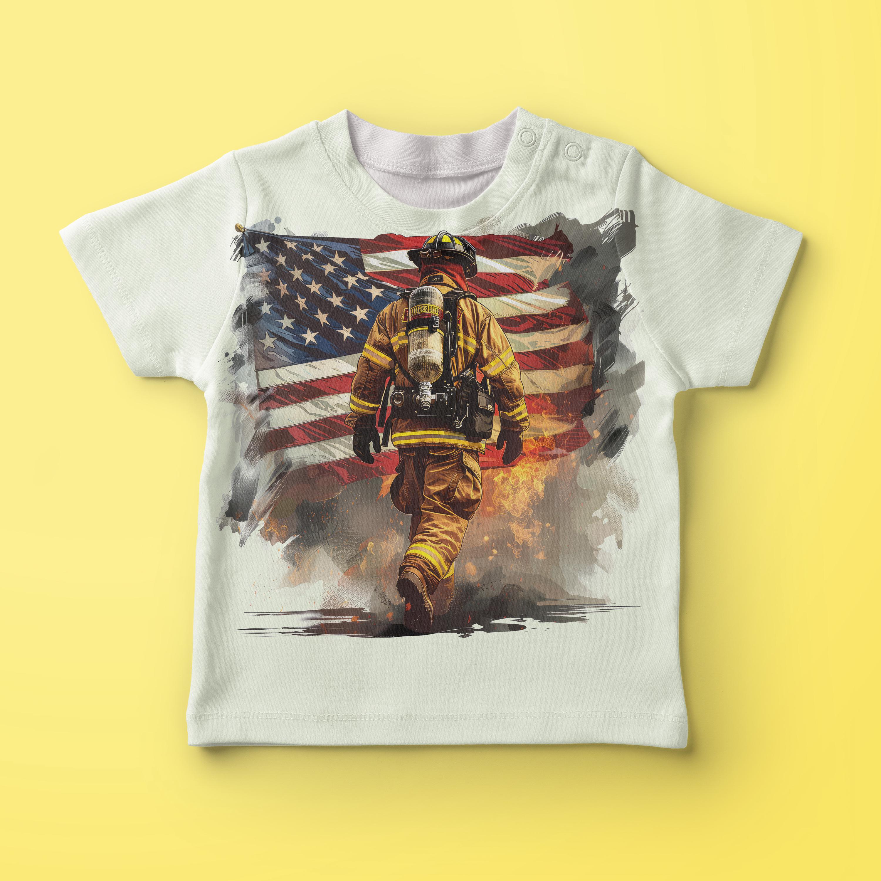 Firefighter Flag, Patriotic USA Fireman Flag Clipart, American ...