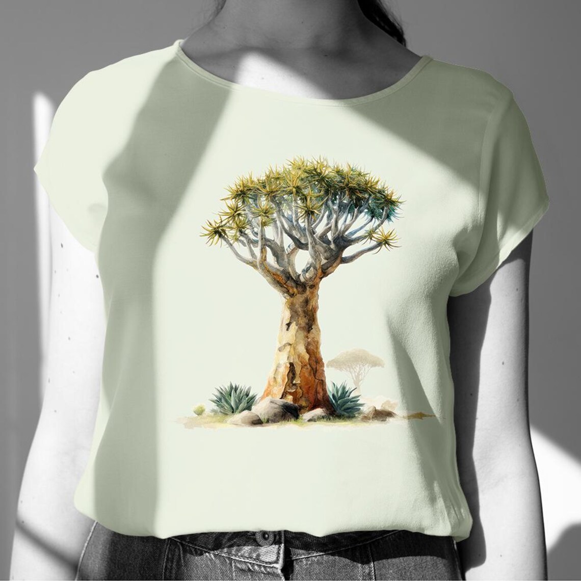 Quiver Tree Watercolor PNG, Aloidendron Dichotomum, Kokerboom, Southern ...