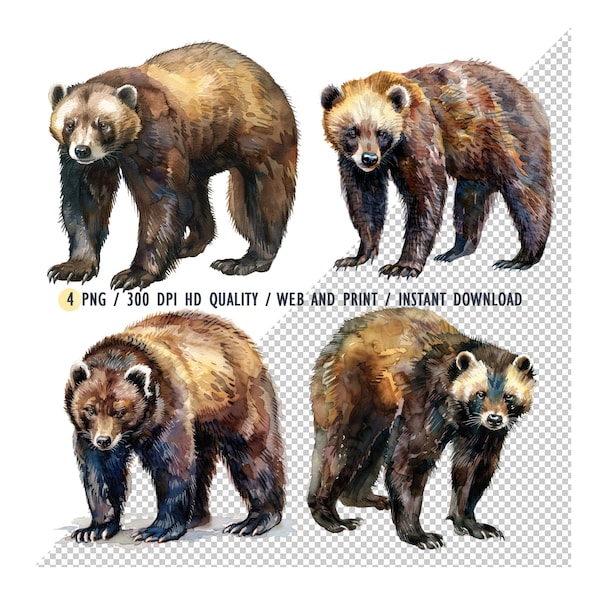 Wolverine Animal Art - Etsy