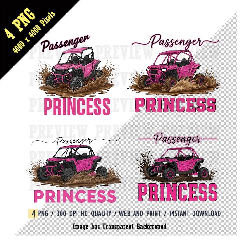 Off Roading PNG, Passenger Princess Png, UTV Vehicle With Pink Glitter ...