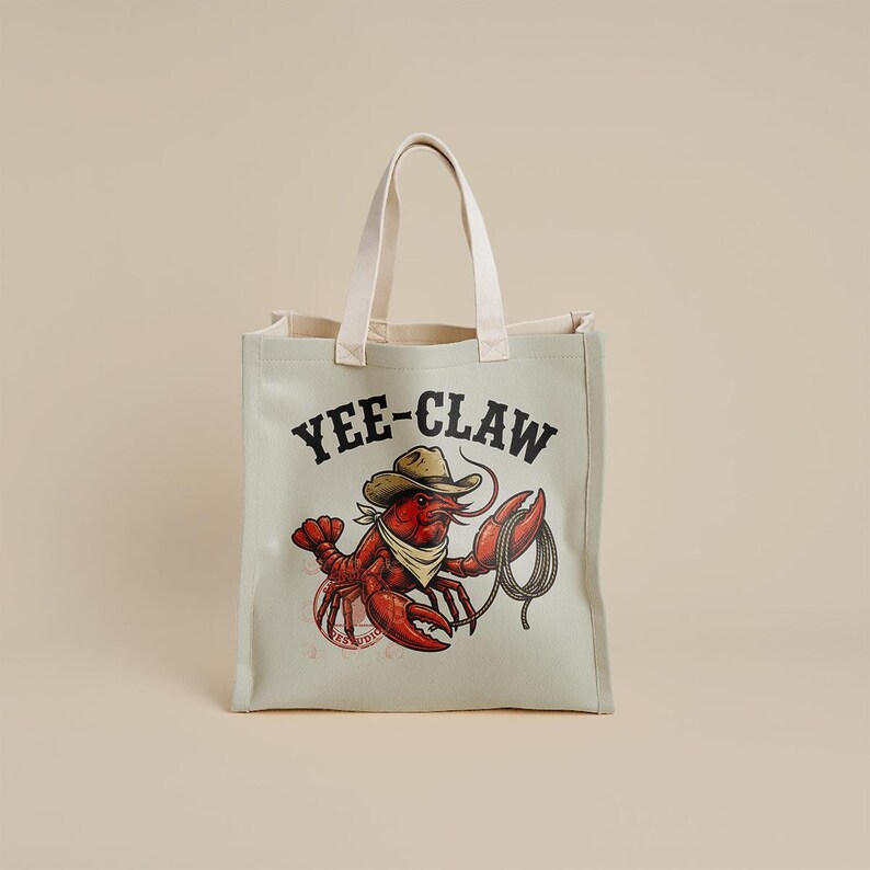 YEE-CLAW Funny Cowboy Crawfish PNG, Distressed Retro Cajun Vector ...
