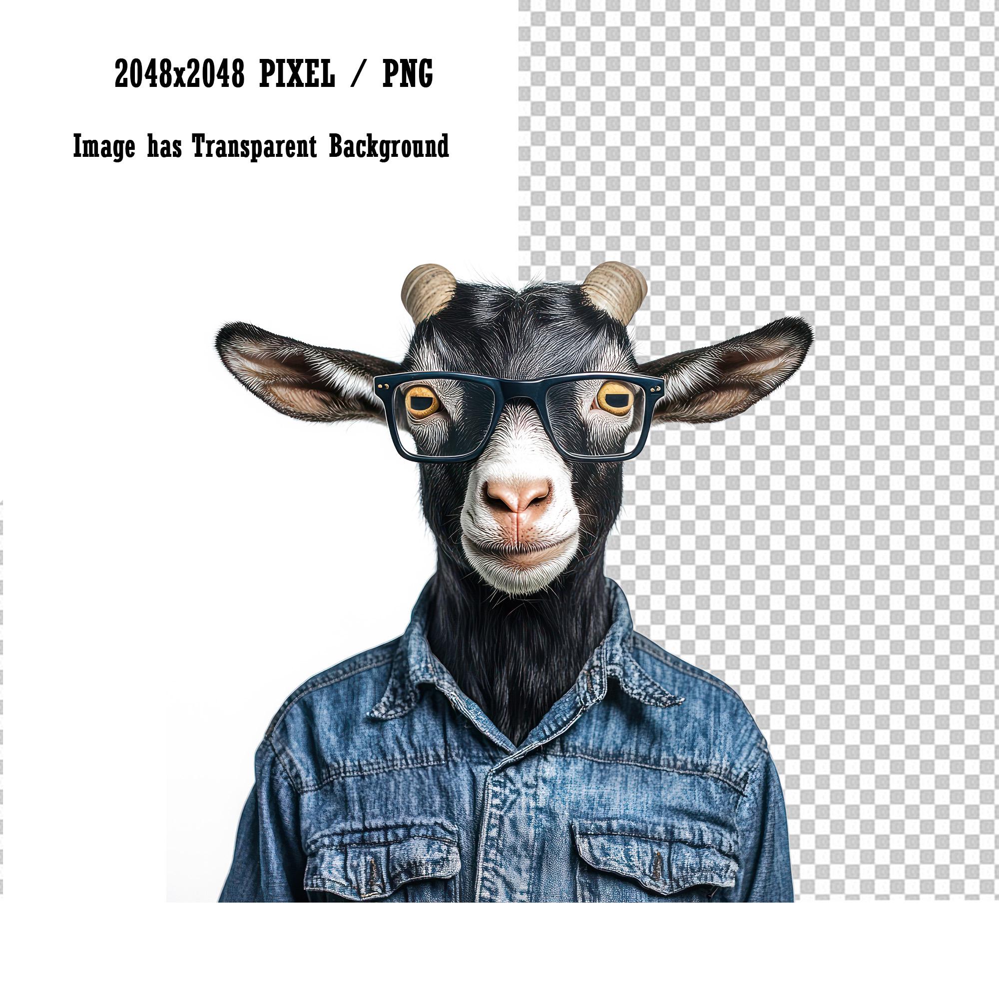 Hipster Farm Animal Clipart Bundle PNG, Cattle, Sheep, Pig, Goat, Llama ...