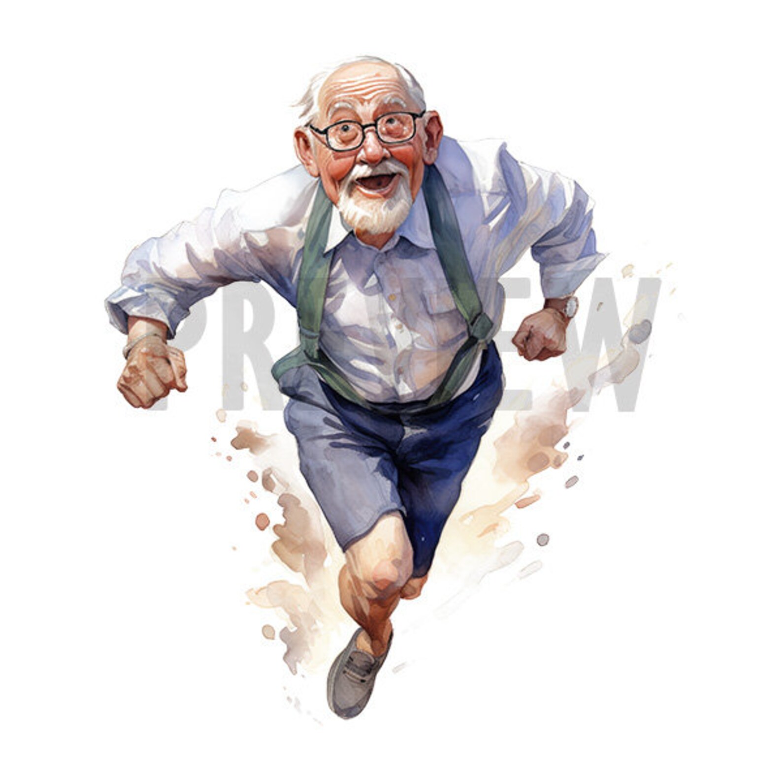 Funny Grandpa Runner PNG, Grandpa Running Clipart, Old Man Running ...