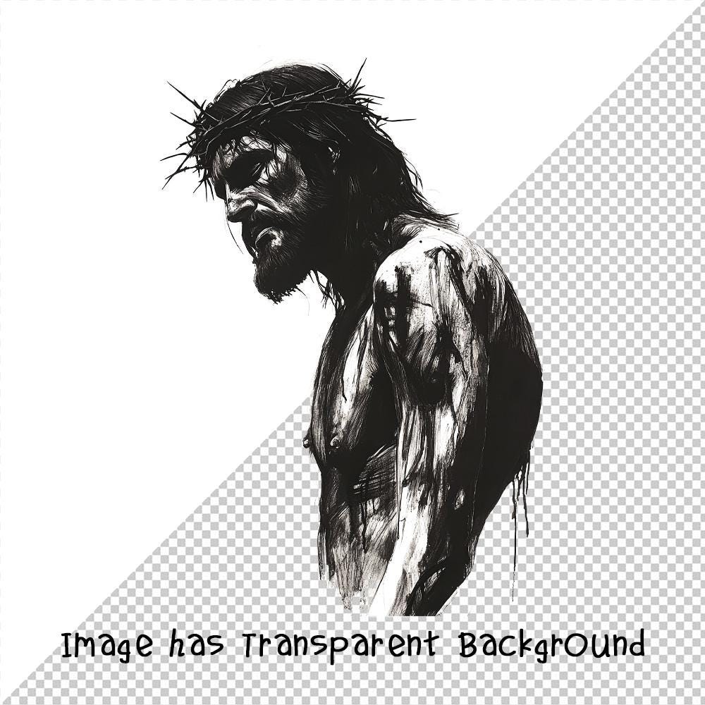 Drawing of Jesus Waist Up, Shredded Muscles, Dymanic Position, With ...