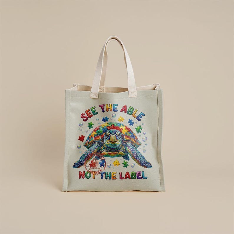 Autism Awareness Sea Turtle Png, See the Able Not the Label Sublimation ...