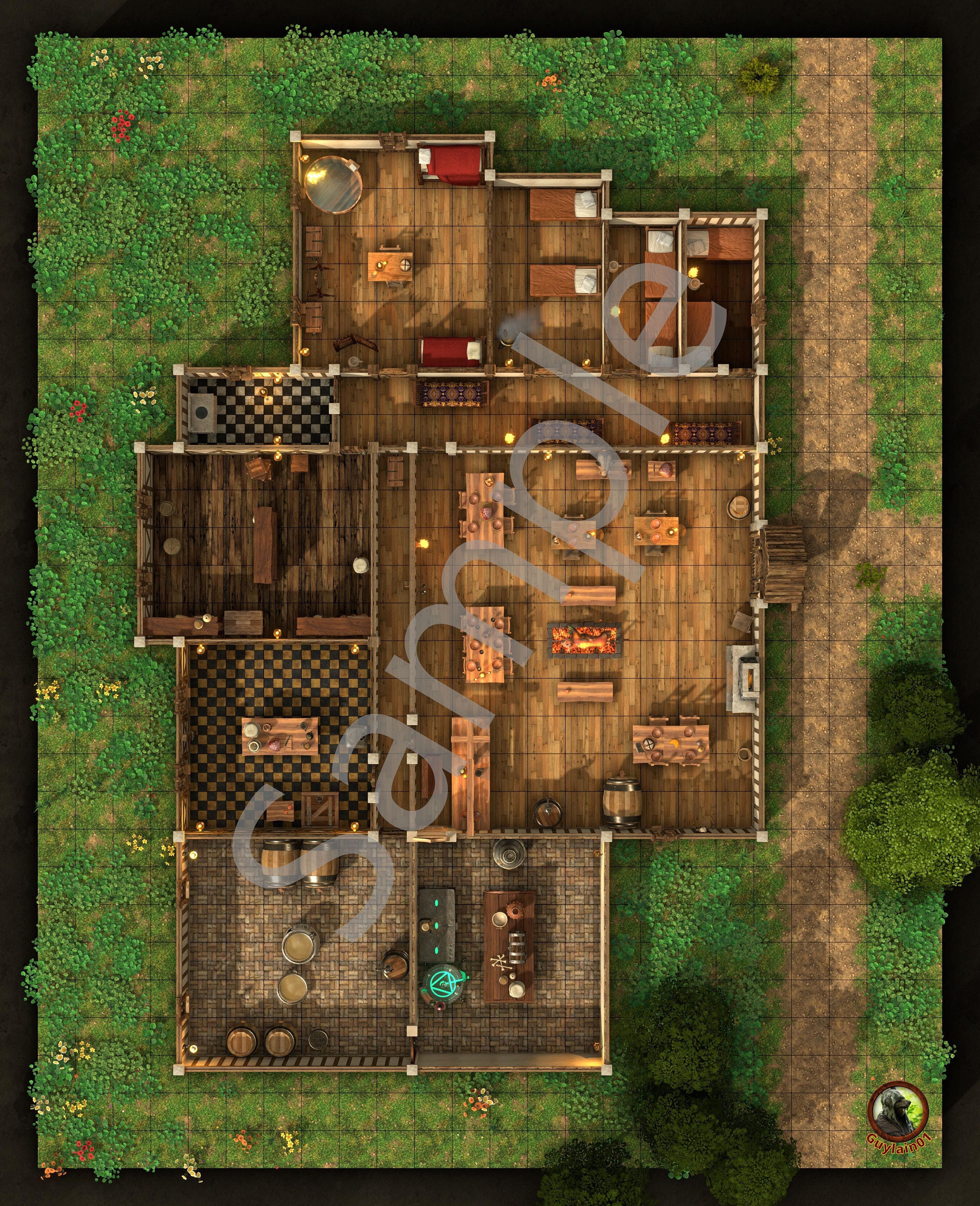 Dwarf Tavern Battlemap D&D Pathfinder - Etsy