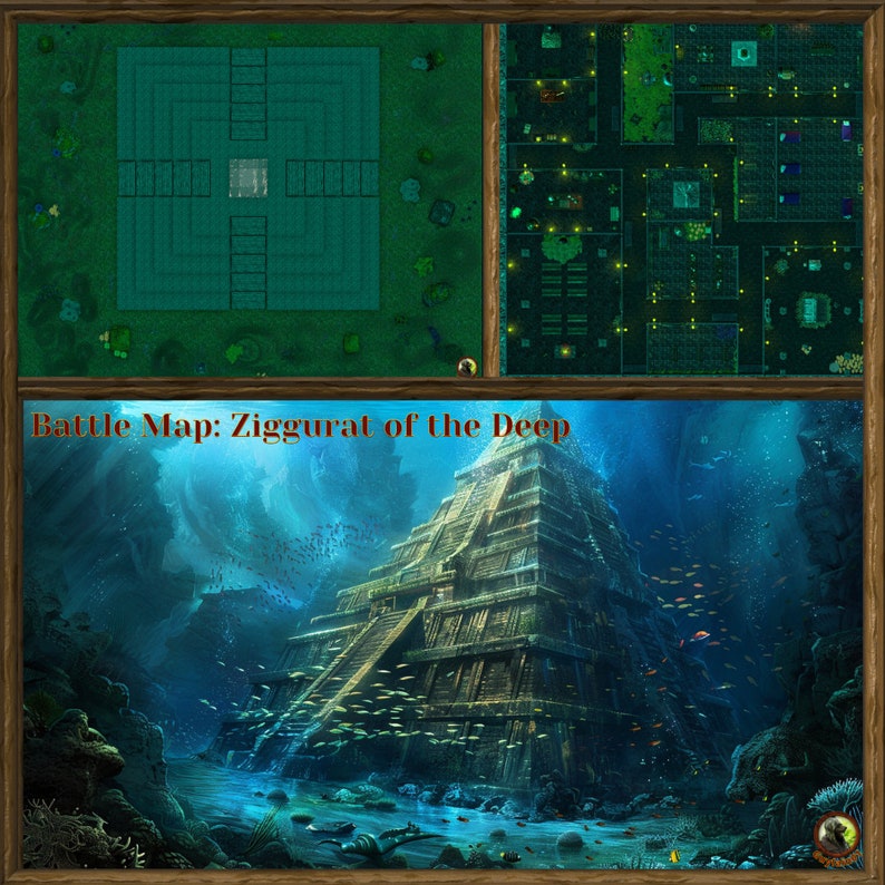 Battlemaps Ziggurat of the Deep Dnd Pathfinder Roll20 Foundry VTT ...