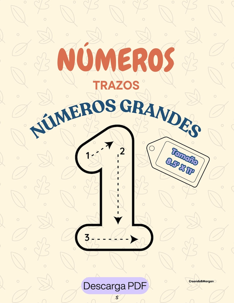 Libro De Trazos De Números Grandes Para Niños (2-5 Años) – Descargable ...