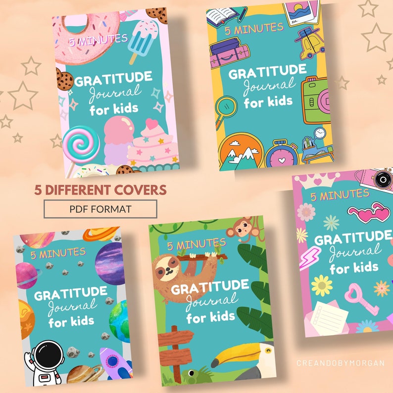 5 Different Covers - Kids' Gratitude Journal: Expressing Feelings ...
