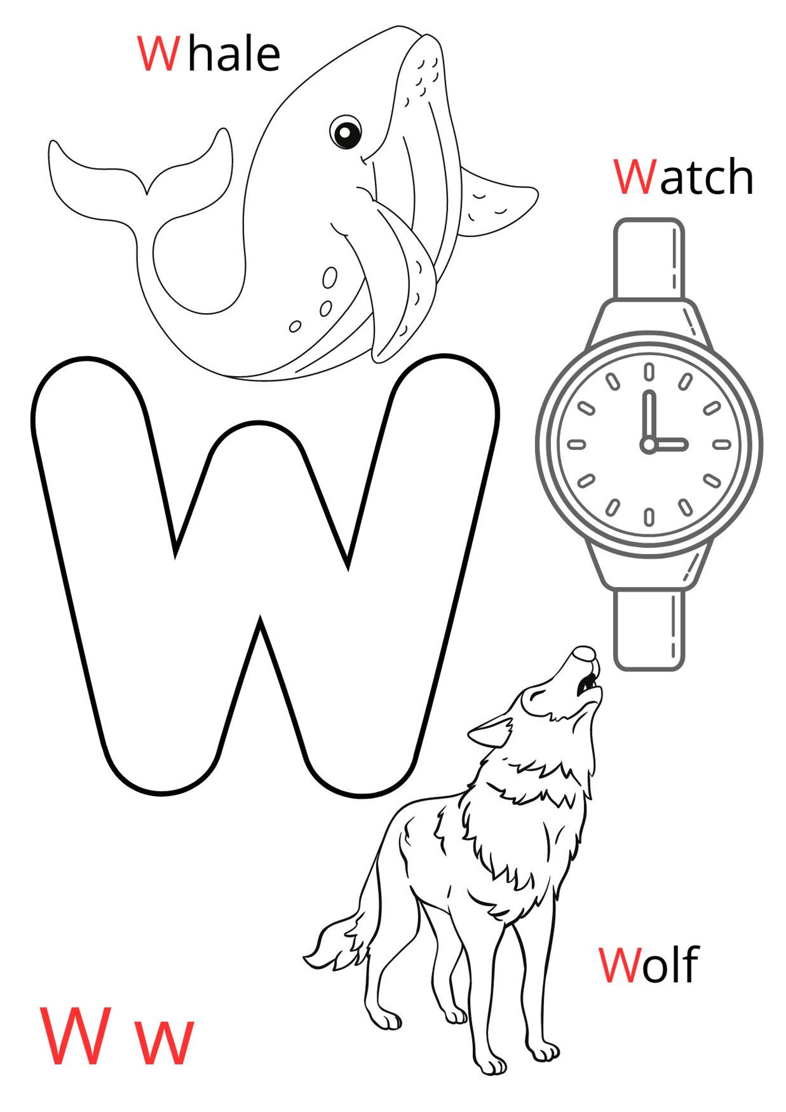 PRINTABLE ABECEDARY to Color - Etsy