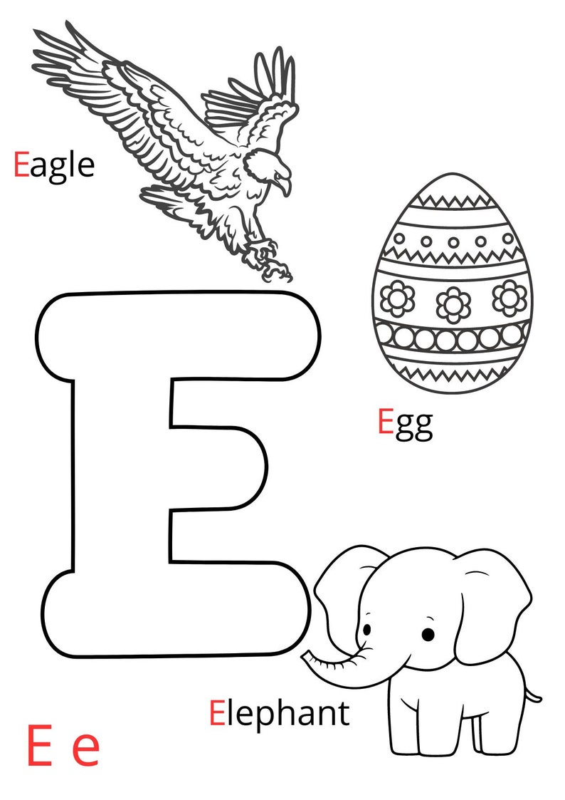 PRINTABLE ABECEDARY to Color - Etsy