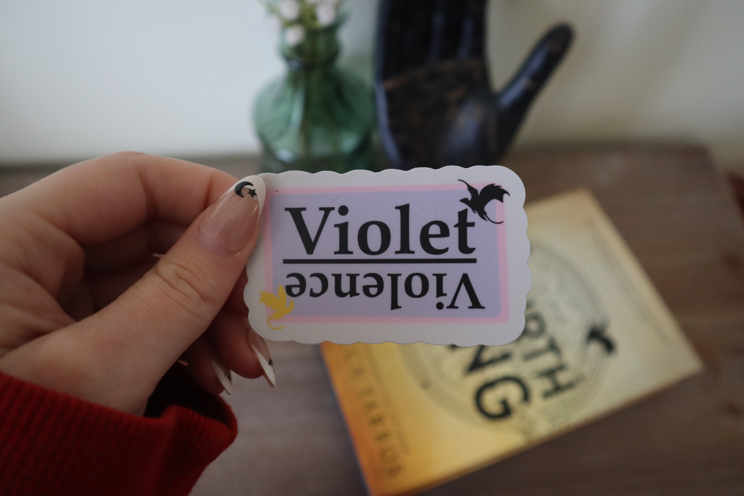 Violet Fourth Wing Sticker - Etsy