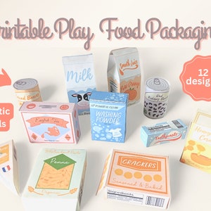 Dramatic Play Supermarket Packaging for Children's Pretend Shop or Role ...