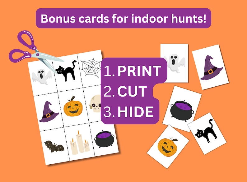 Halloween Scavenger Hunt for Kids, Halloween Printable Party Games ...
