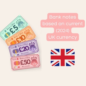 Play Money Printable for Dramatic Pretend Play, Currency for Kids ...