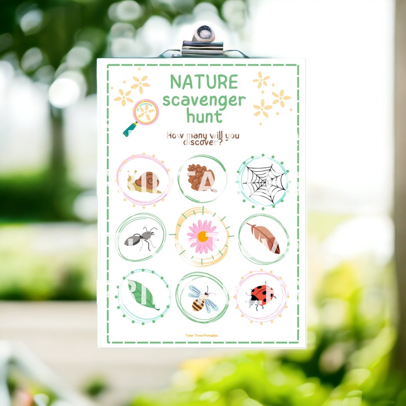 Nature Scavenger Hunt PRINTABLE Outdoor Treasure Hunt for - Etsy