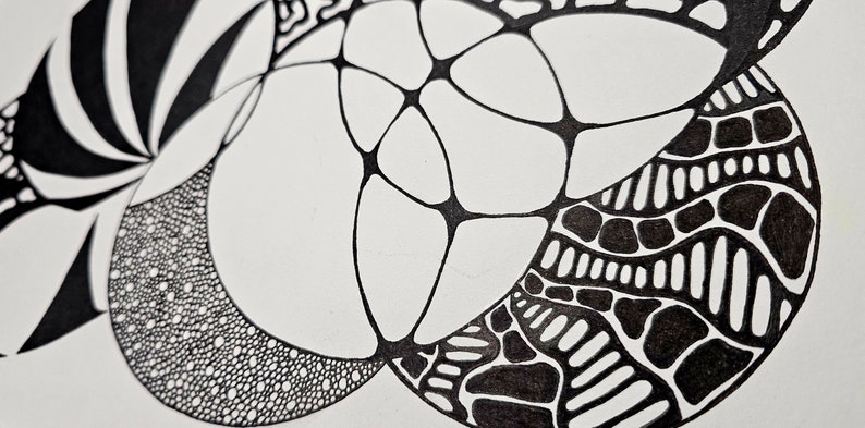 Tangled Circles, Leopard, A4, Printable Artwork, PDF, Abstract Sketch ...