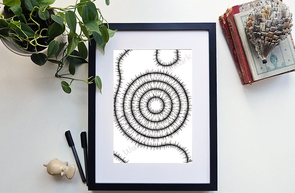 Double Barbed Wire A4 Printable Artwork PDF Abstract - Etsy