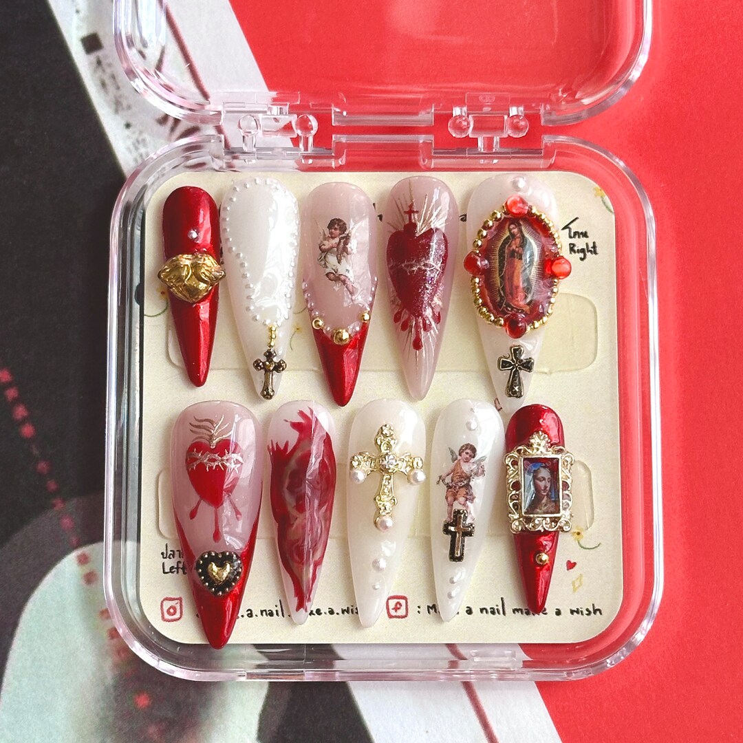 JESUS Press-on Nails [ Open for Custom Made ] Fake Nails / Handmade ...