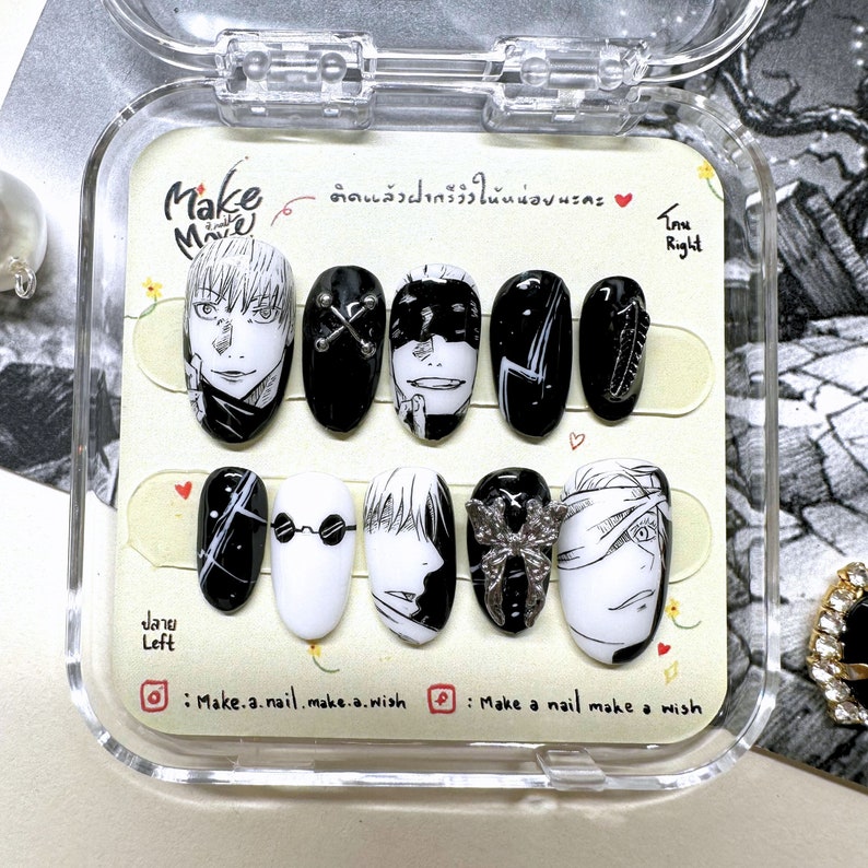 GOJO Press-on Nails [ Open for Custom Made ] Fake Nails / Handmade ...