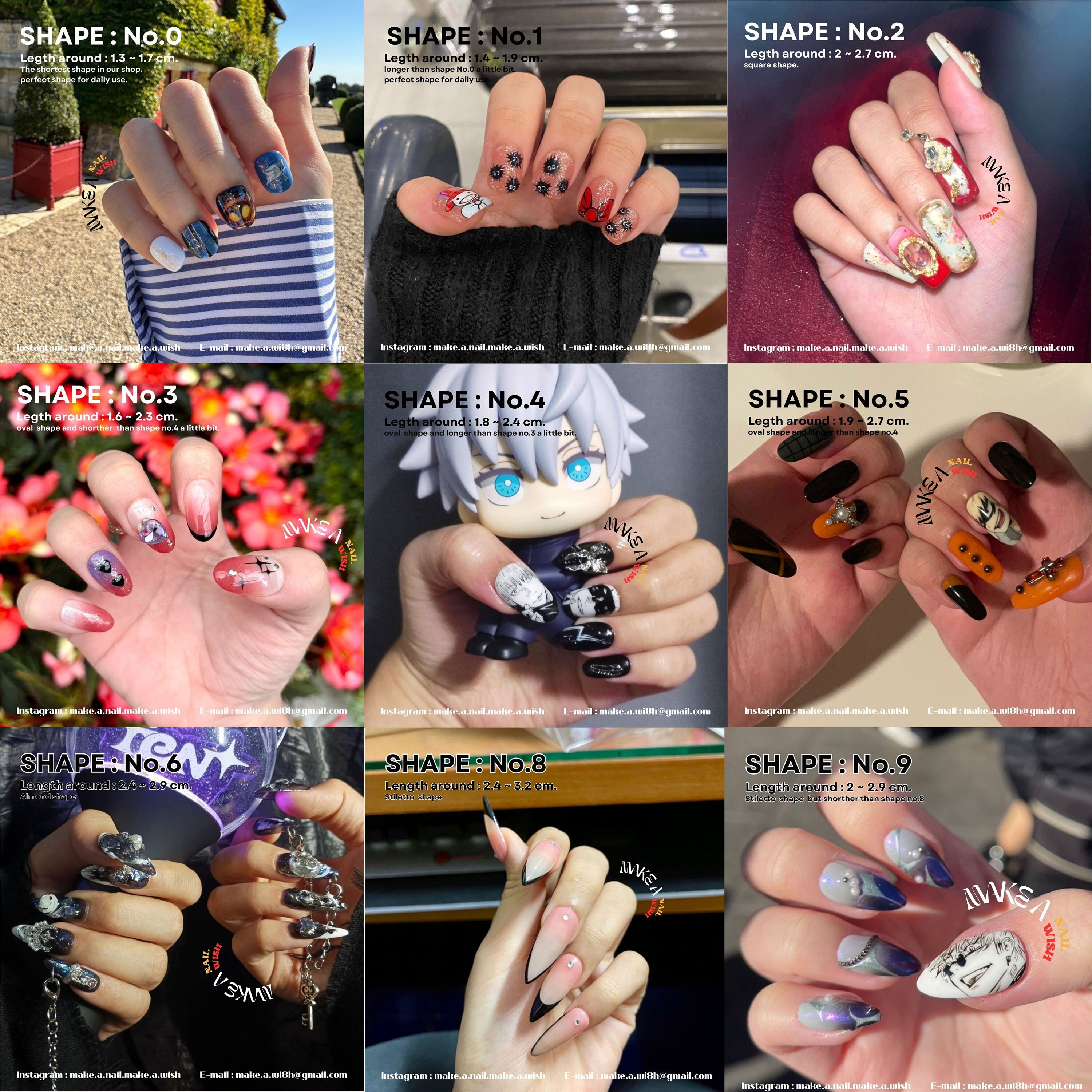 ANGELS Press-on Nails Open for Custom Made Fake Nails / Handmade ...