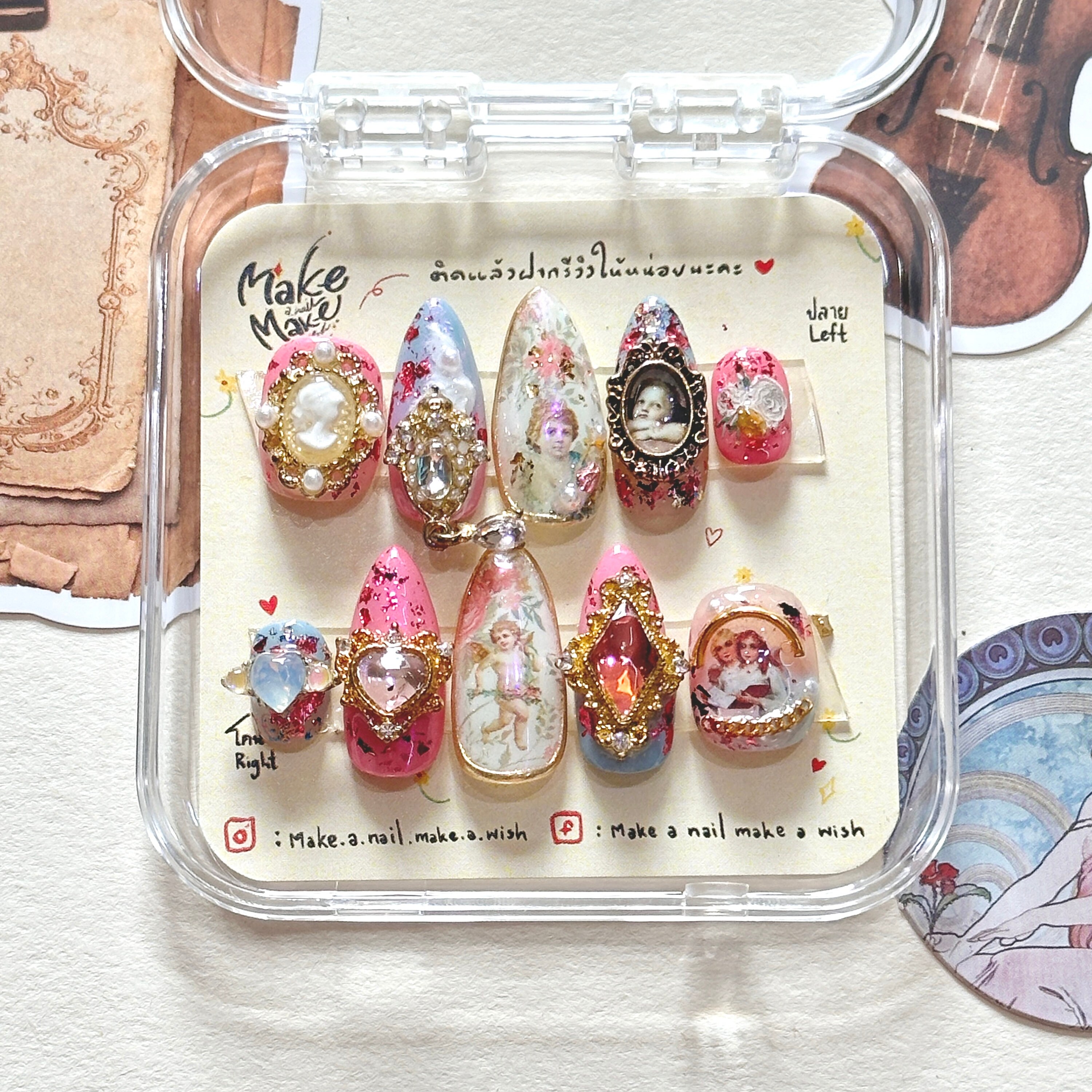 ANGELS Press-on Nails Open for Custom Made Fake Nails / Handmade ...