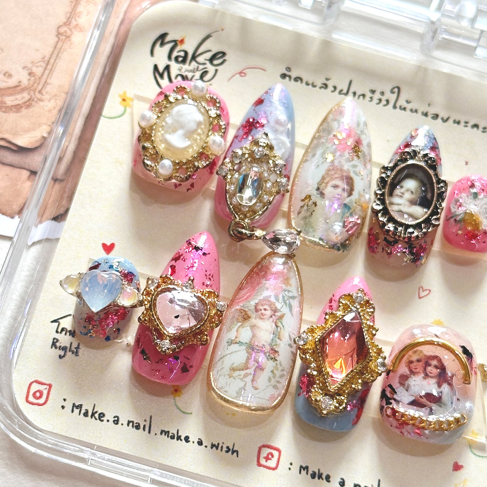 ANGELS Press-on Nails Open for Custom Made Fake Nails / Handmade ...